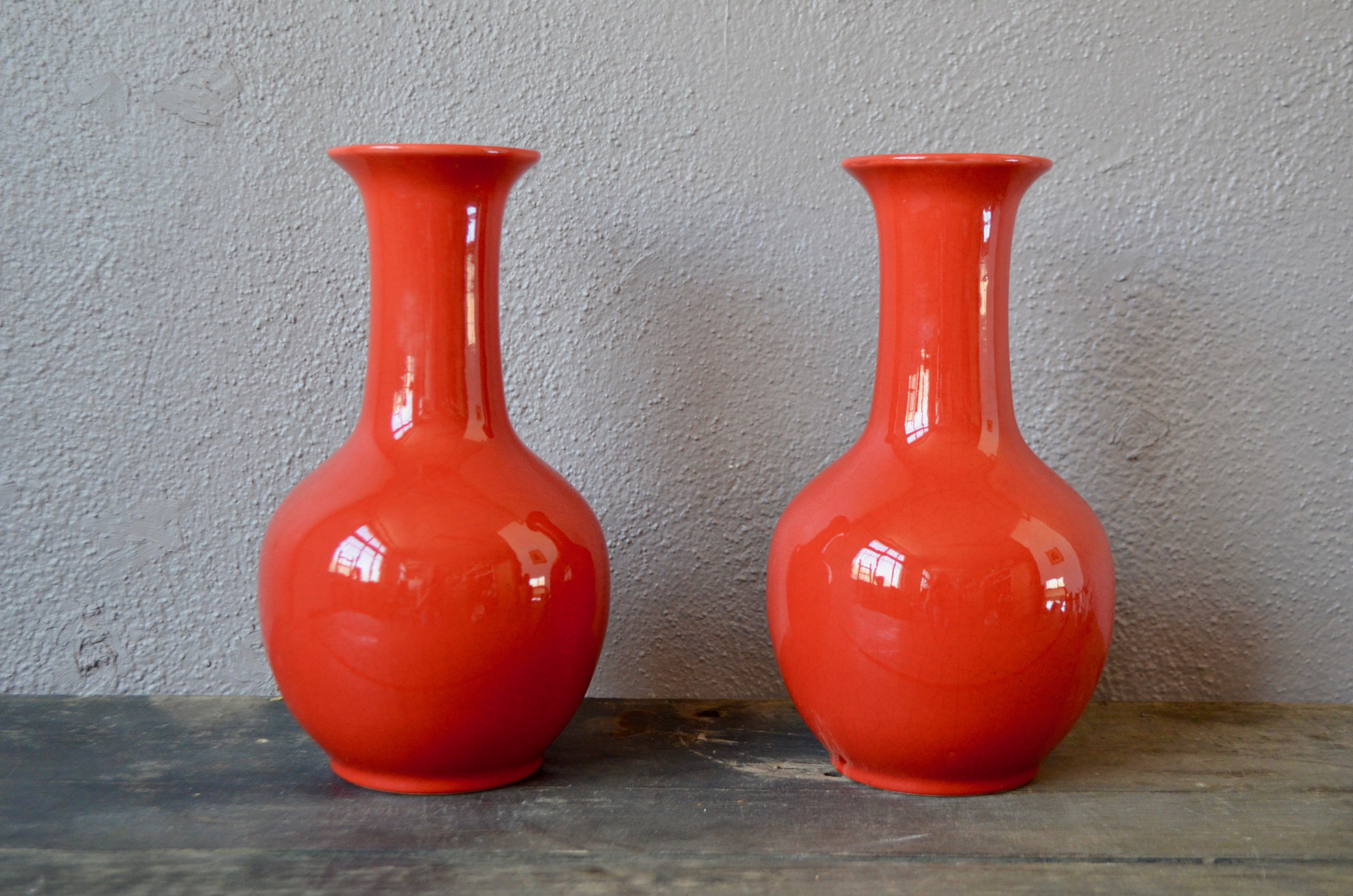 Paire de vases Longwy de Paul Mignon - L'atelier Belle Lurette ...